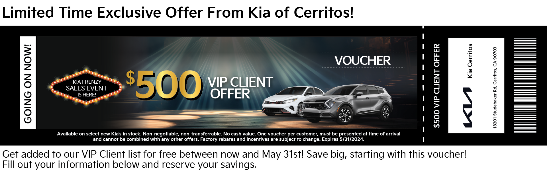VIP Client Offer | Kia Cerritos